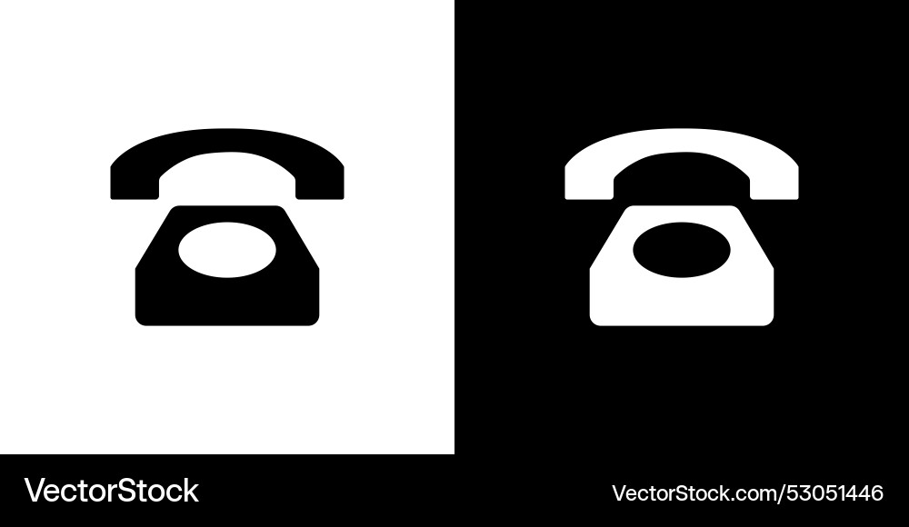 Telephone icon flat fill set collection Royalty Free Vector