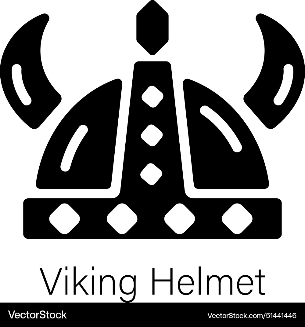 Viking helmet Royalty Free Vector Image - VectorStock