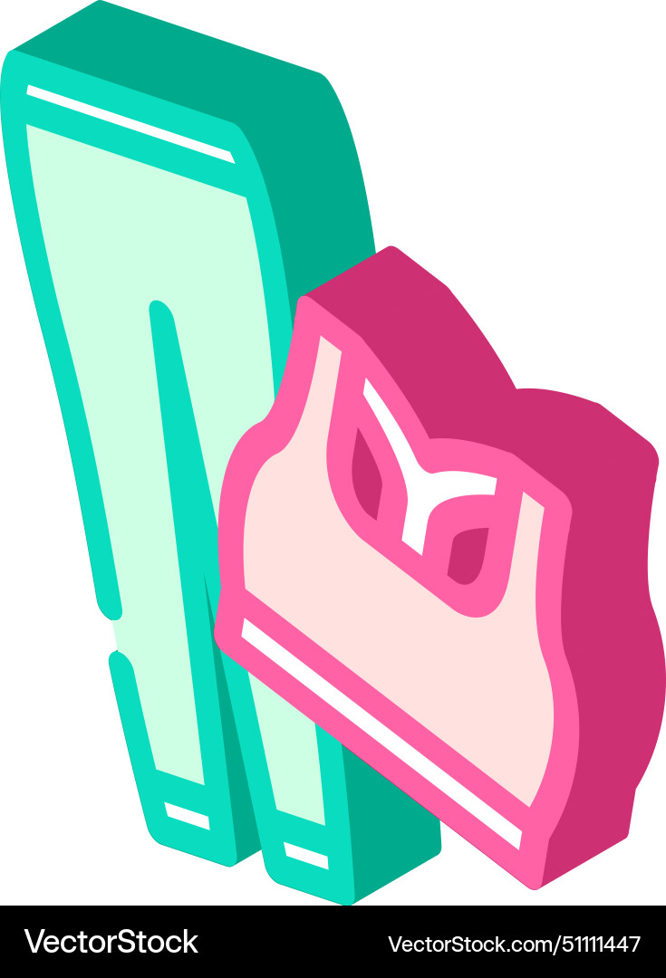Activewear clothing isometric icon Royalty Free Vector Image