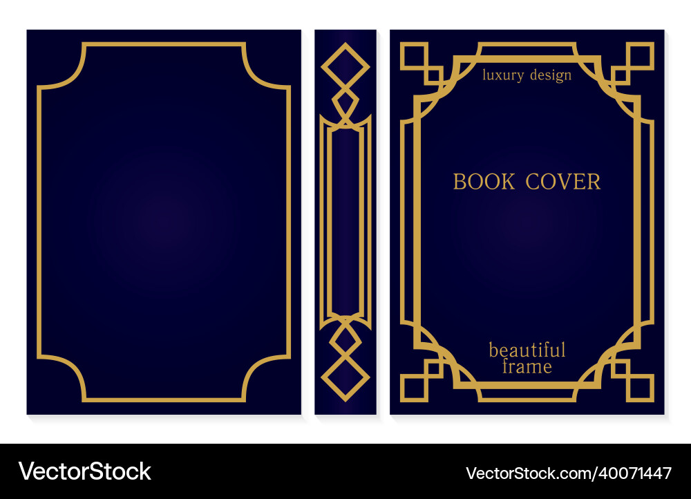 Elegant Book Cover & Spine Template Royalty Free Vector