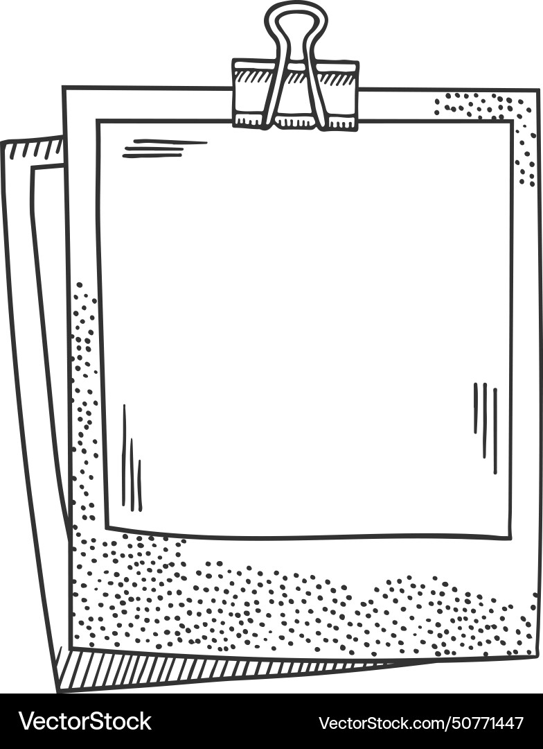 Hand drawn photo frame for scrapbooking album Vector Image