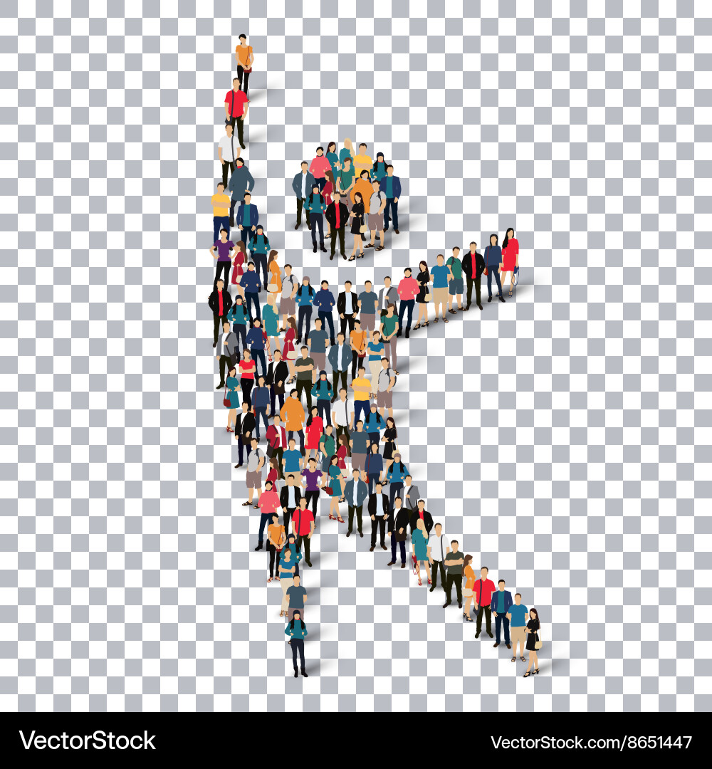 Man symbol people 3d transparency Royalty Free Vector Image
