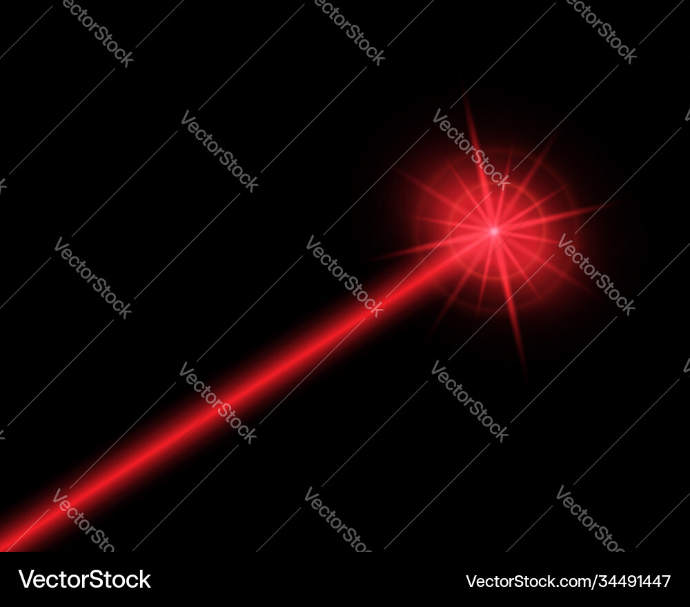 Red Laser Beam Isolated Royalty Free Vector Image