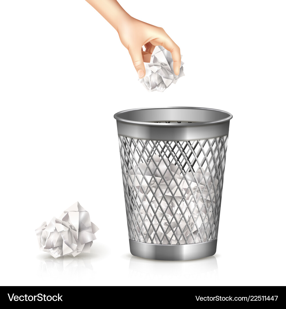 Rubbish bin Royalty Free Vector Image - VectorStock
