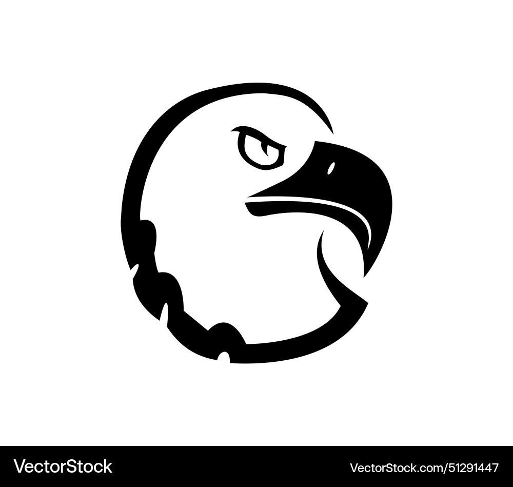 Simple eagle head logo design Royalty Free Vector Image