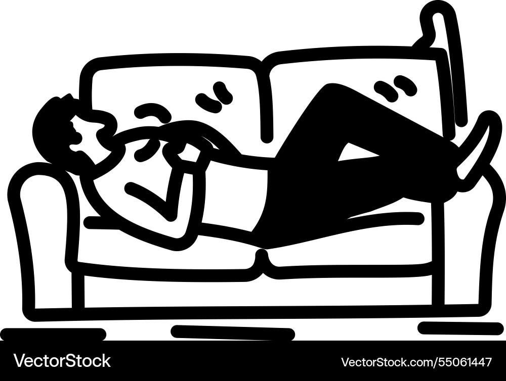 Sleeping sofa Royalty Free Vector Image - VectorStock