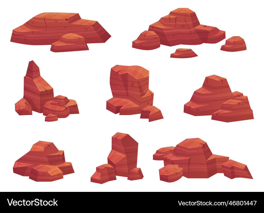 Stone design isolated on white background Vector Image