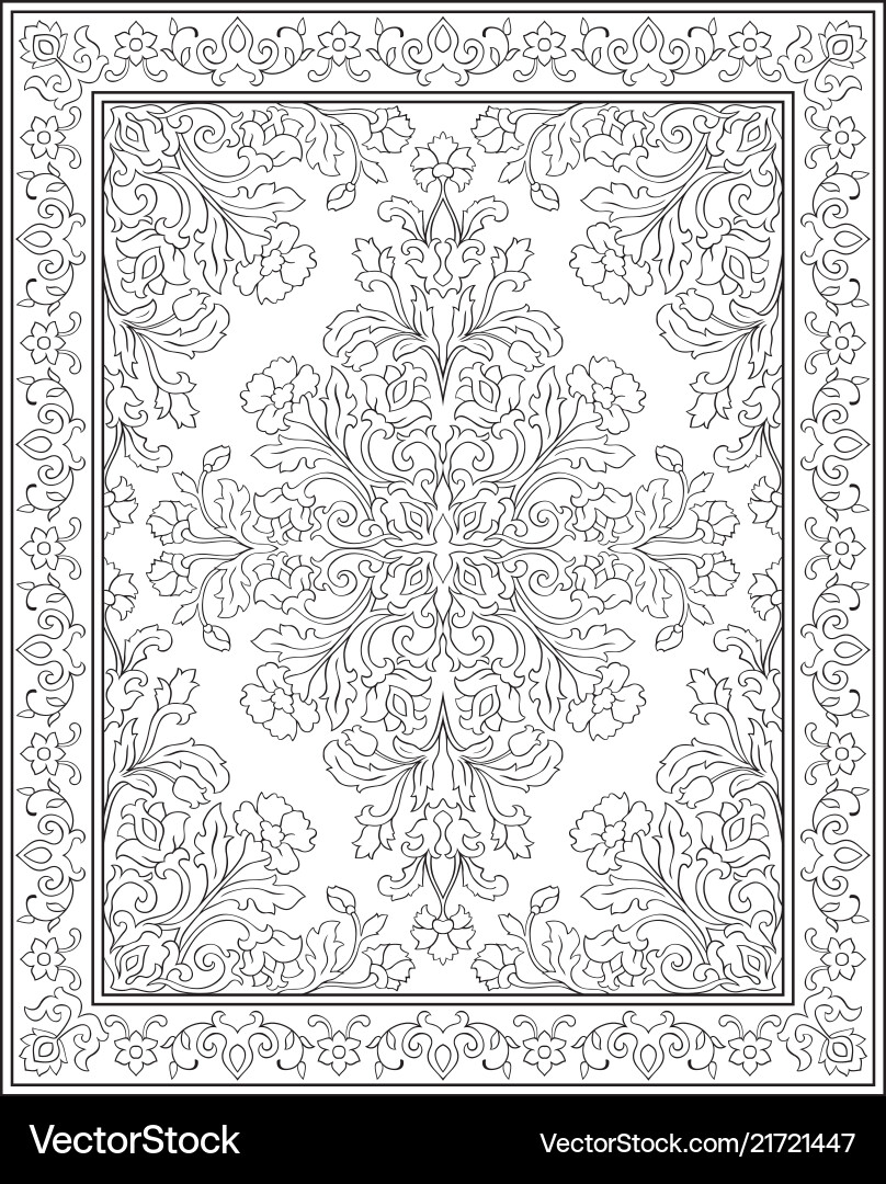 Template for carpet Royalty Free Vector Image - VectorStock