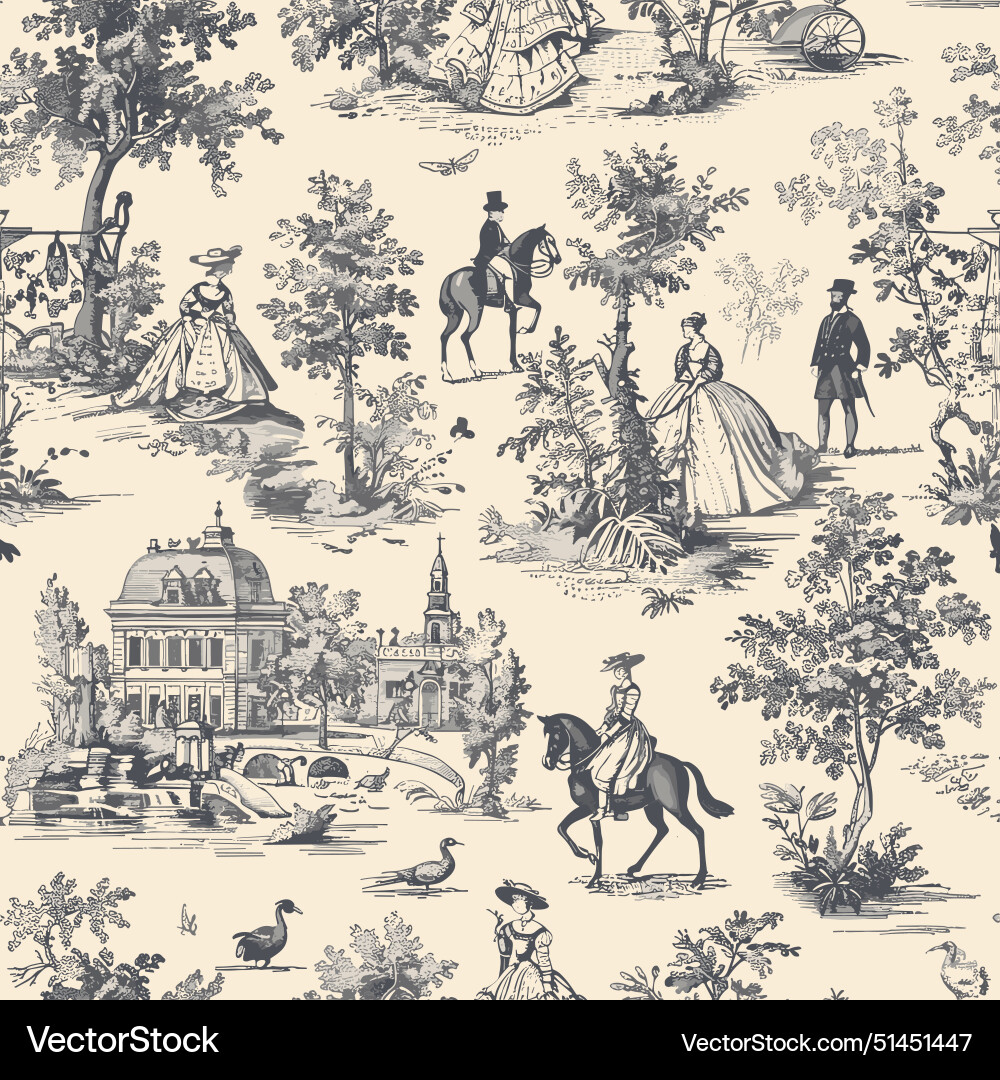 Floral Toile Vector Images (over 120)