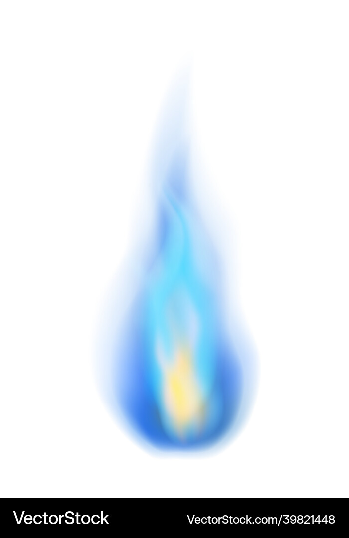 Blue Flame Fire Royalty Free Vector Image - VectorStock