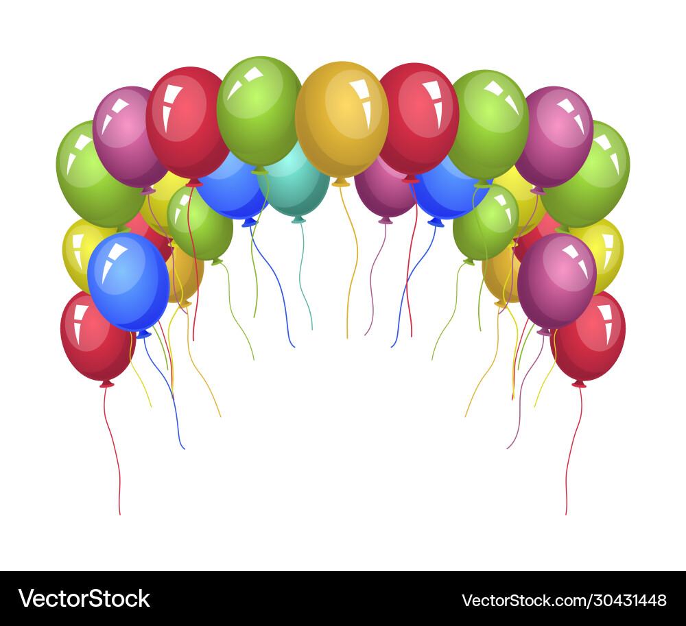Colored balloons Royalty Free Vector Image - VectorStock