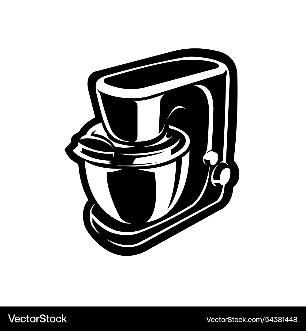 Electric mixer icon monochrome Royalty Free Vector Image