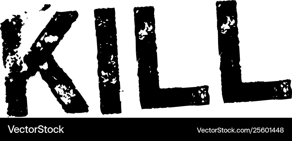 Kill stamp on white background Royalty Free Vector Image