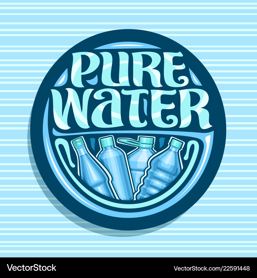 Logo for pure water Royalty Free Vector Image - VectorStock