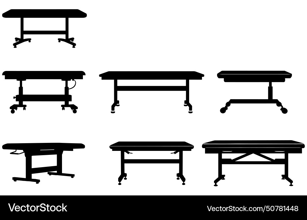 Medical operating table silhouette operating Vector Image