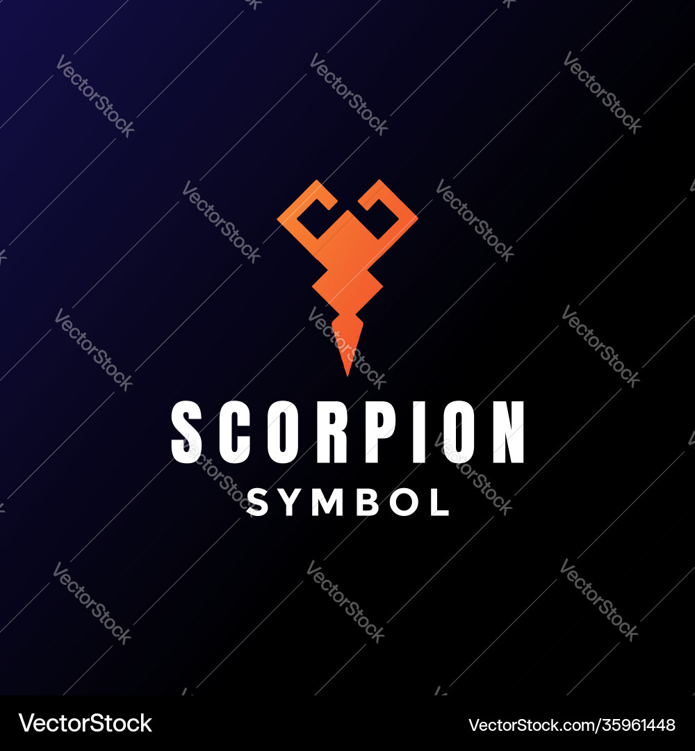 Simple minimalist scorpio scorpion symbol logo Vector Image