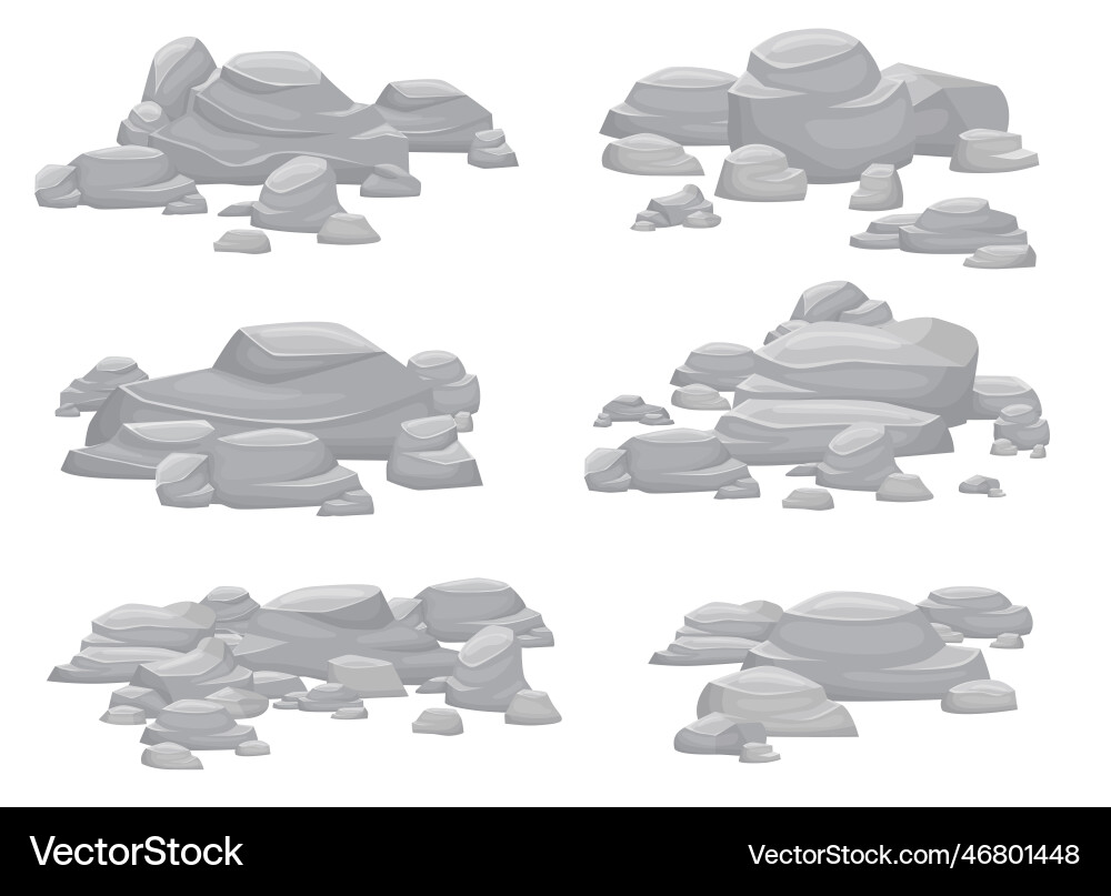 Stone design isolated on white background Vector Image