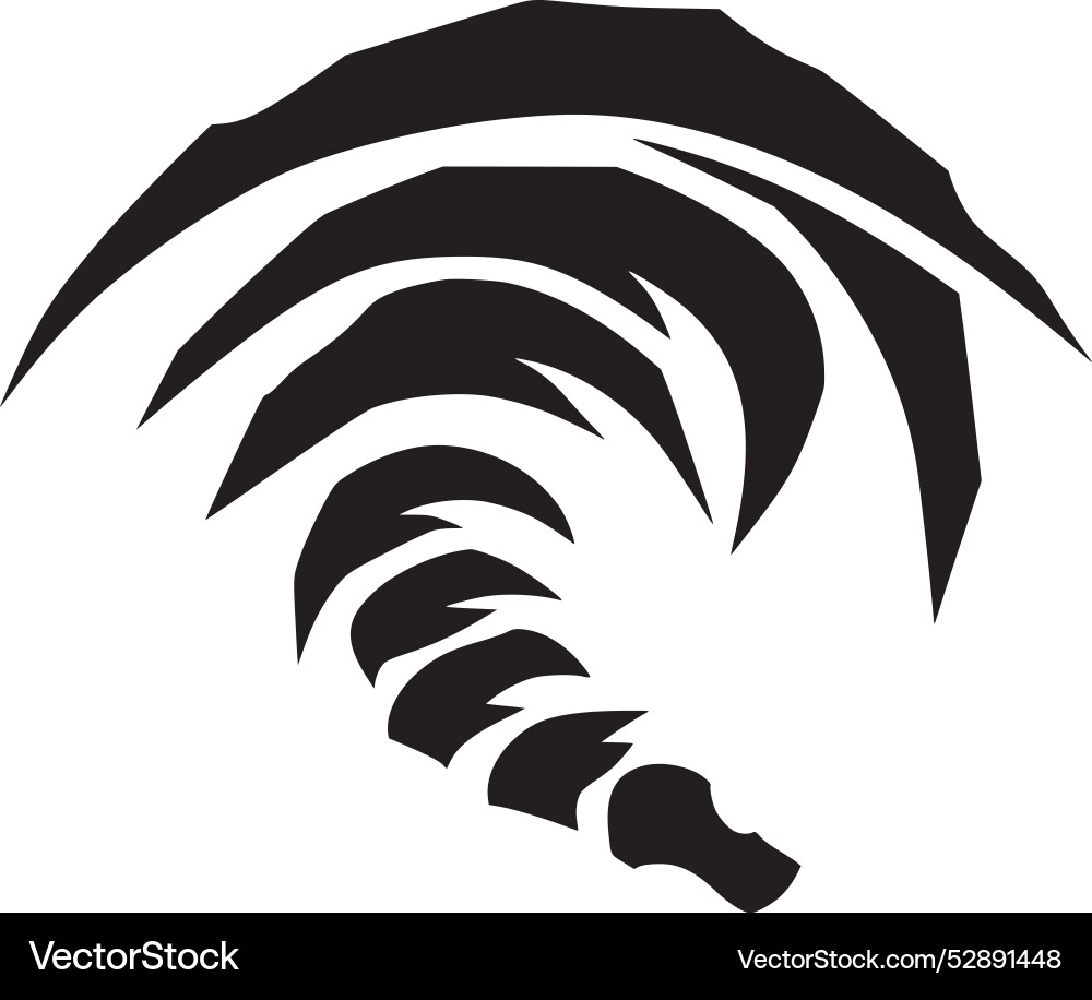 Tornado - black and white Royalty Free Vector Image