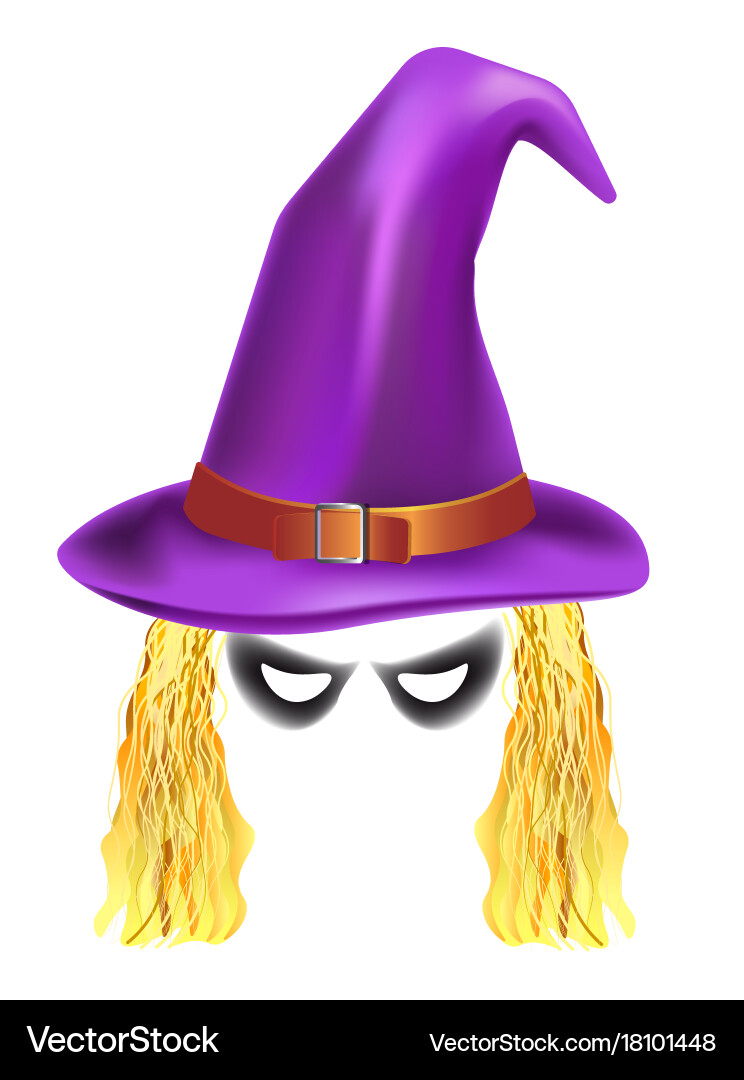 Video chat witch face selfie effect photo mask Vector Image