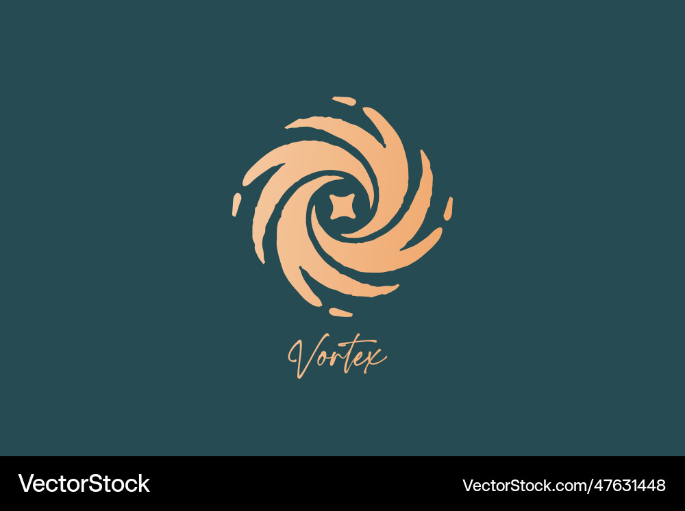 Vortex logo design celestial star Royalty Free Vector Image