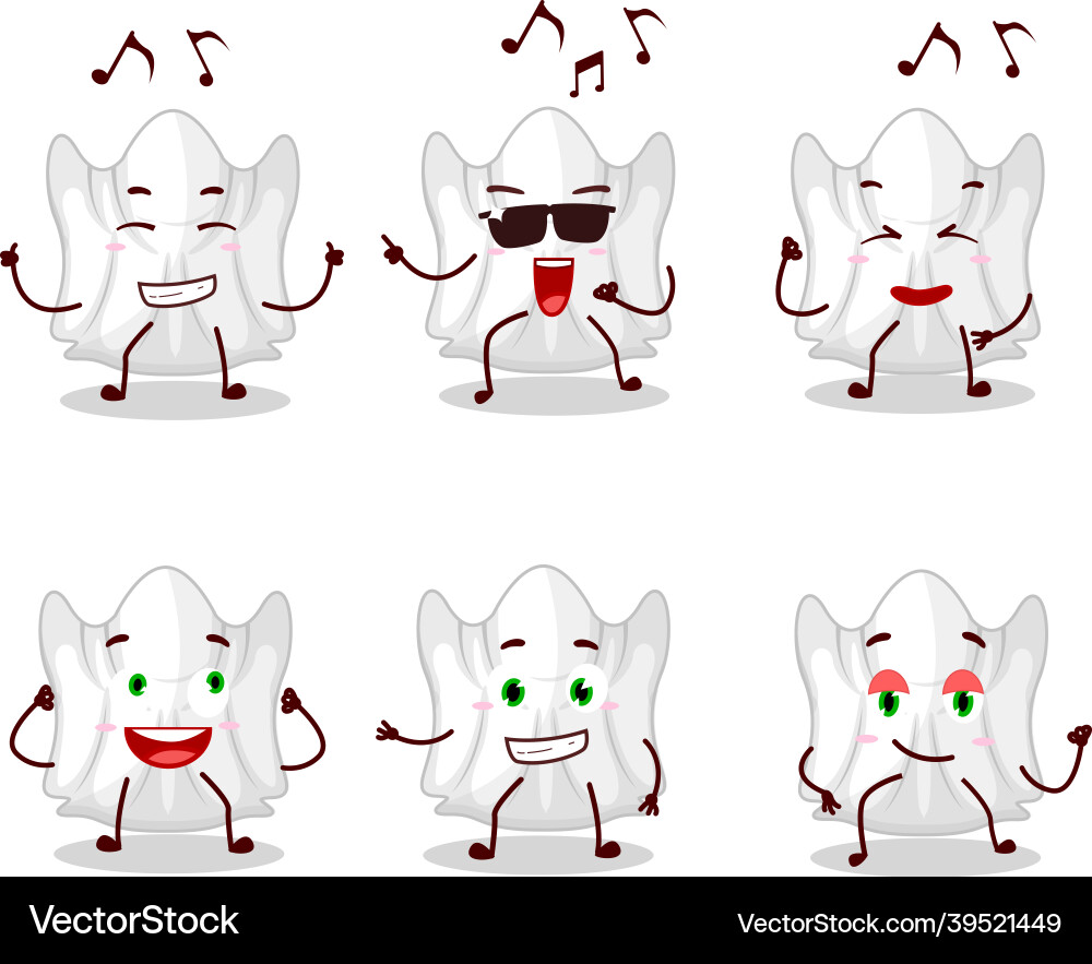 An image of ghost white dancer cartoon character Vector Image