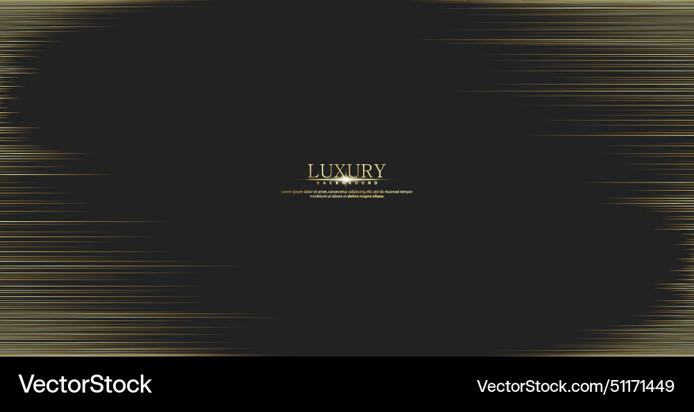 Black abstract premium background with golden Vector Image