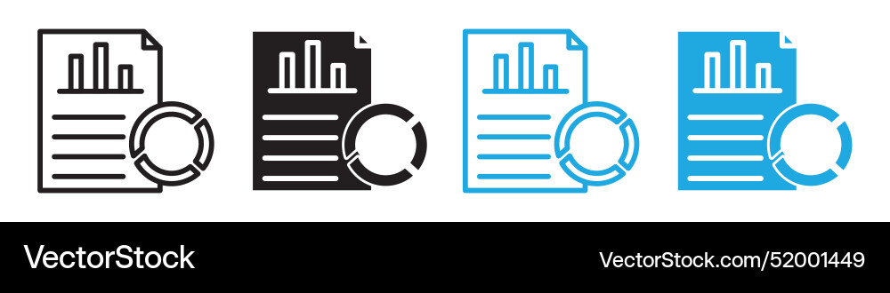 Business reporting and analysis icons Royalty Free Vector