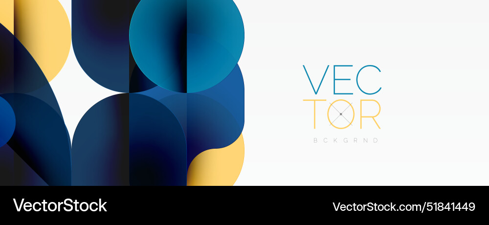 Circles and round shapes geometric minimal Vector Image