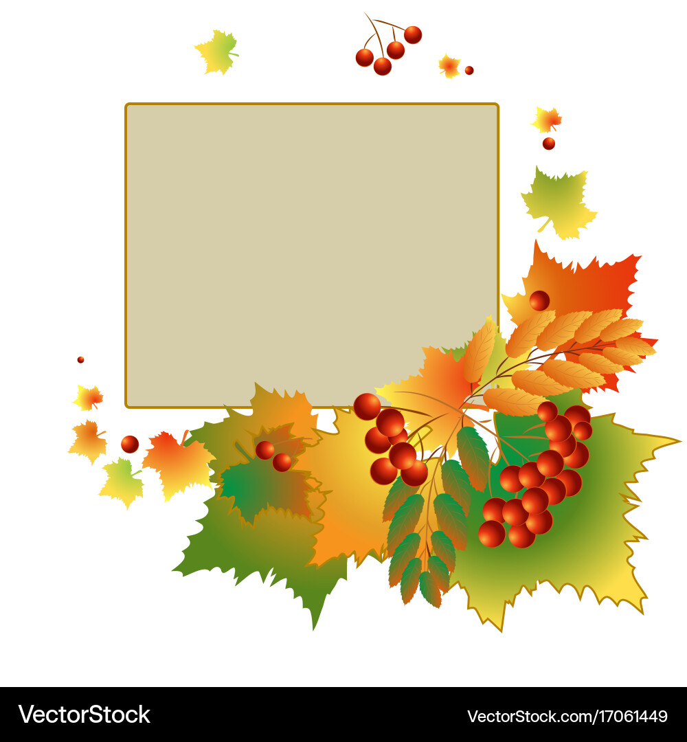 Colorful autumn backdrop Royalty Free Vector Image
