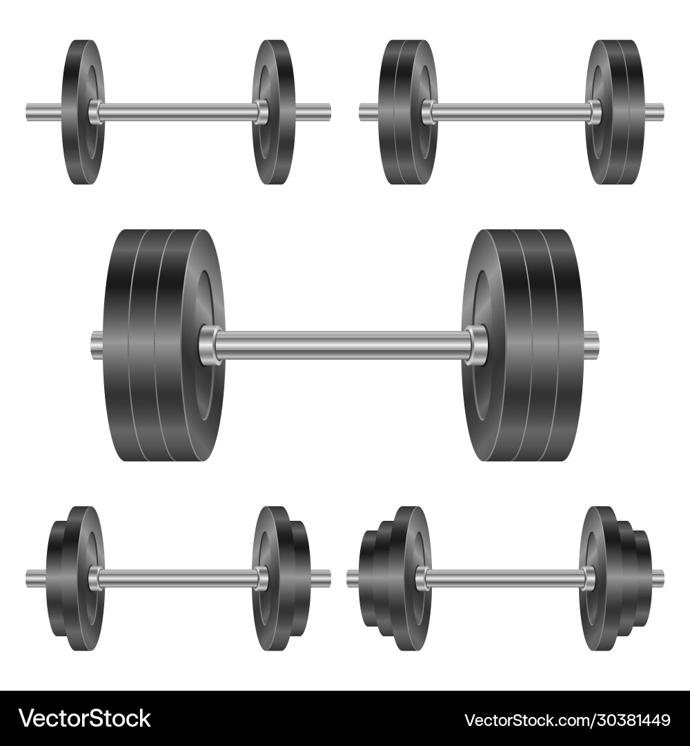 Dumbbell set Royalty Free Vector Image - VectorStock