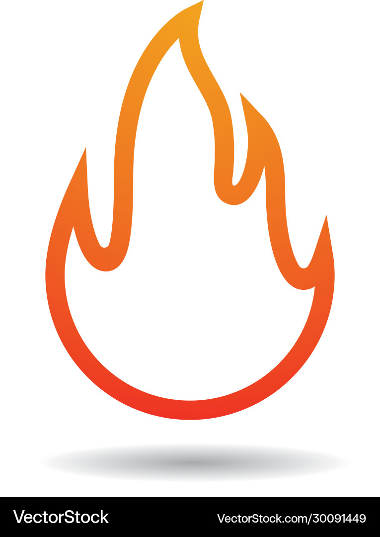 Fire symbol icon Royalty Free Vector Image - VectorStock