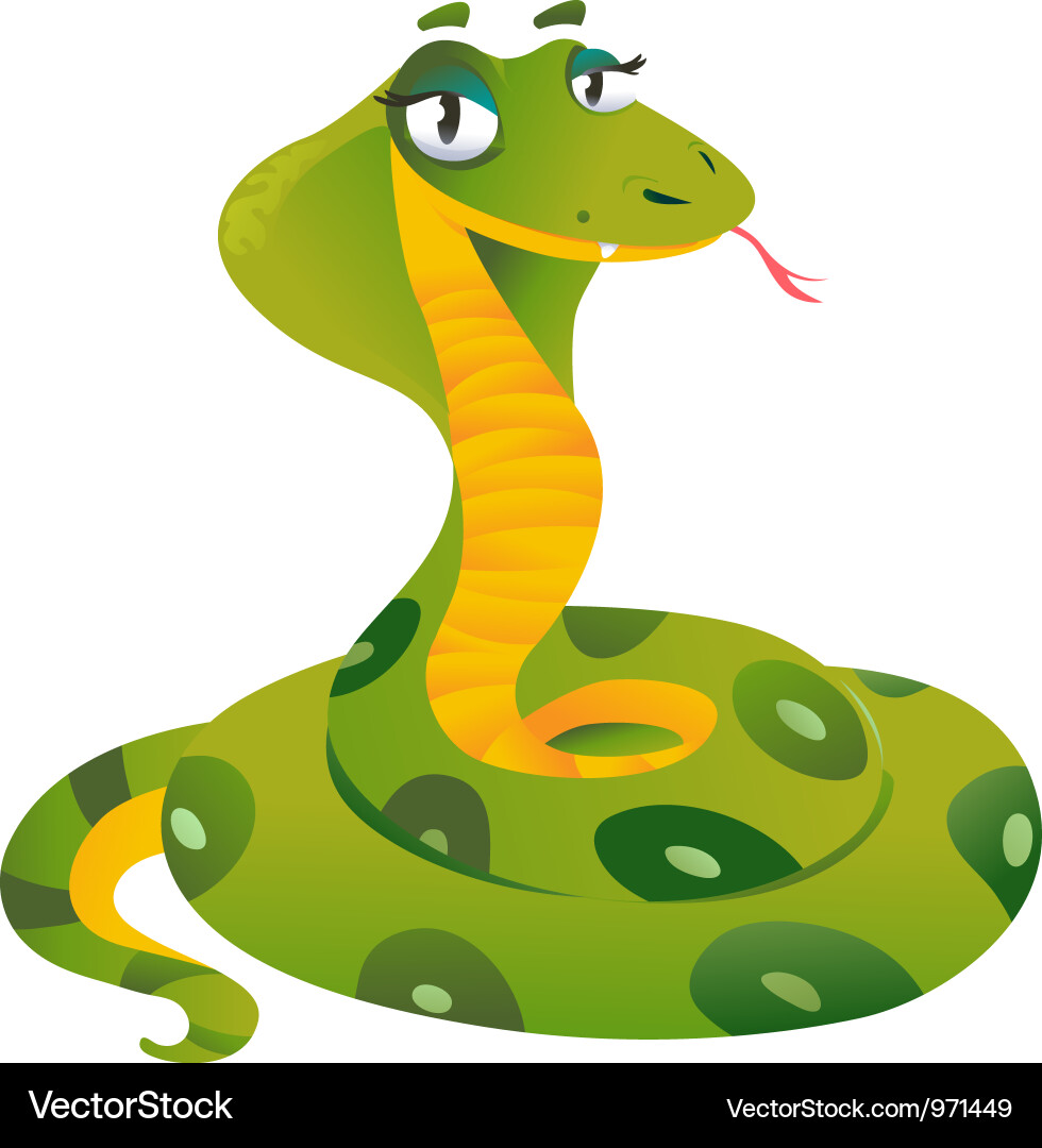 Happy snake Royalty Free Vector Image - VectorStock