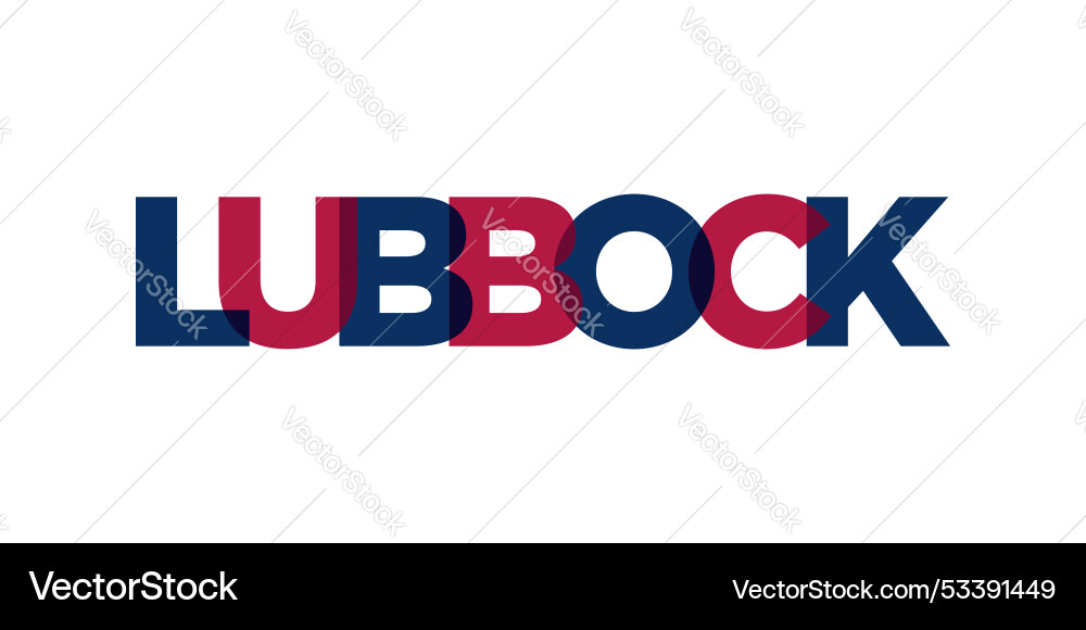 Lubbock texas usa typography slogan design Vector Image