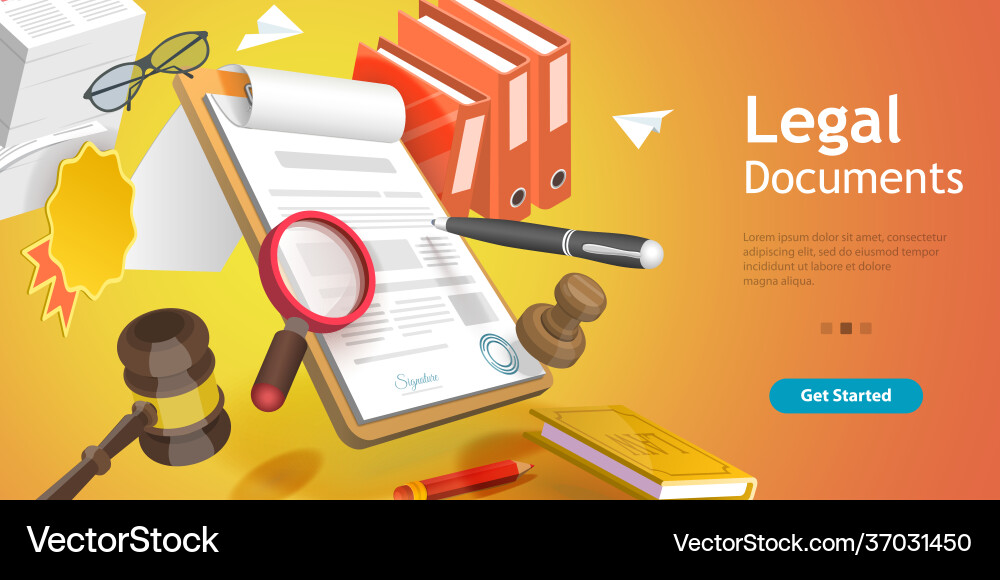 3d conceptual legal Royalty Free Vector Image - VectorStock