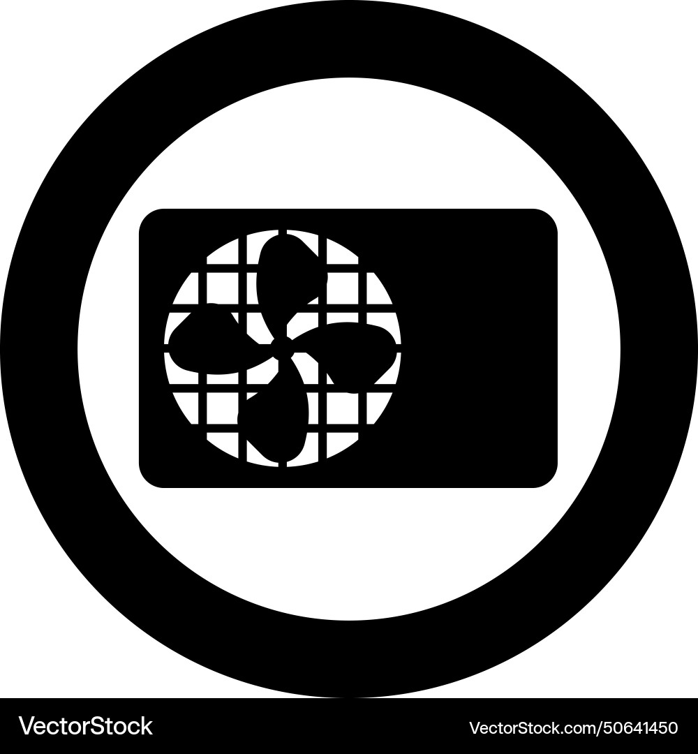 Air conditioner fan equipment system icon Vector Image