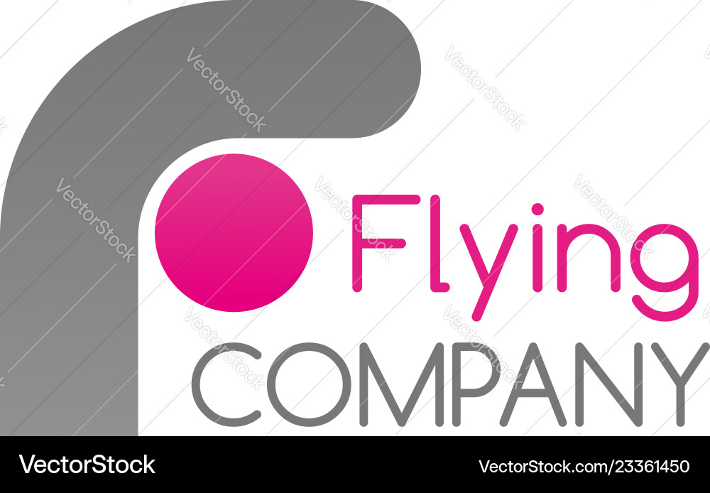 Badge for flying company Royalty Free Vector Image