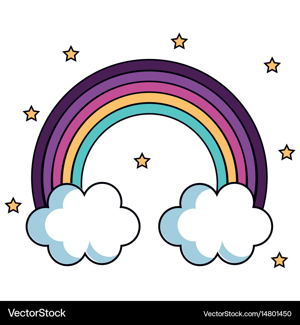 Cute rainbow design Royalty Free Vector Image - VectorStock