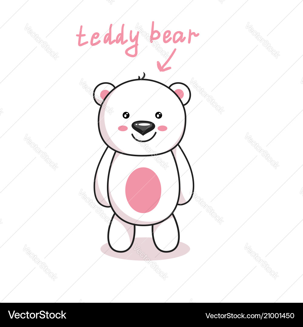Cute teddy bear Royalty Free Vector Image - VectorStock