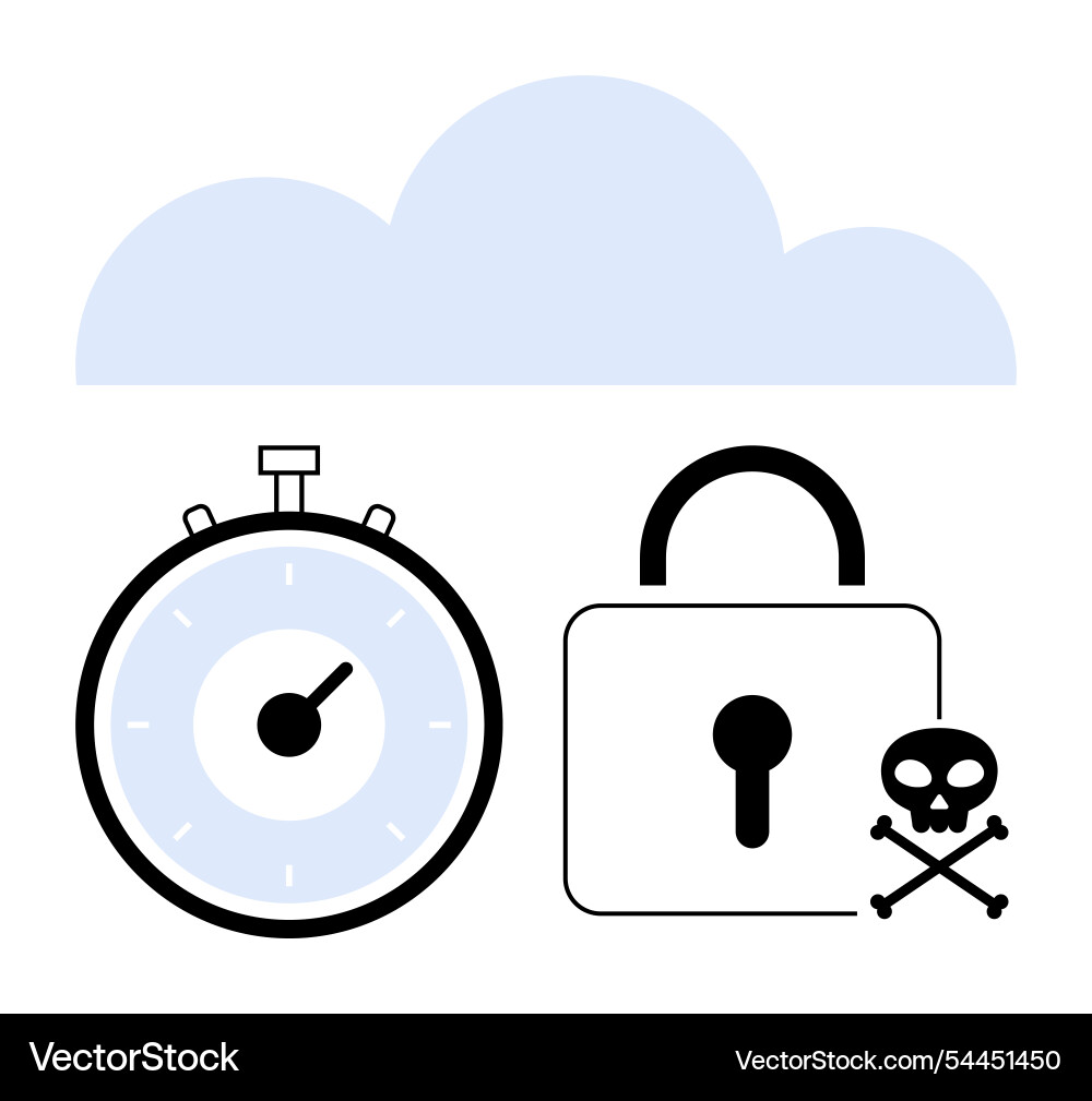 Data security risks and time-sensitive threats Vector Image