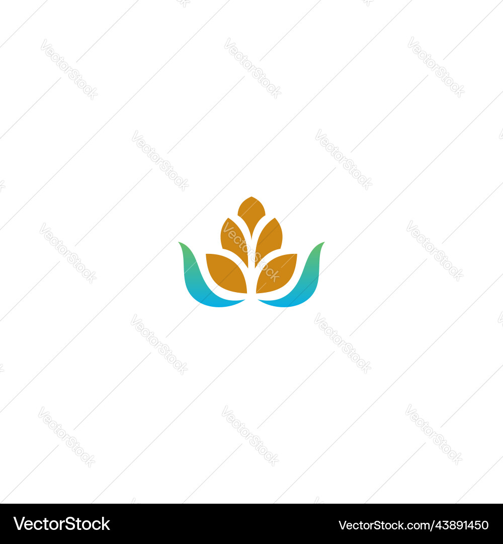 Blume abstraktes Öko-Logo Lizenzfreies Vektorbild