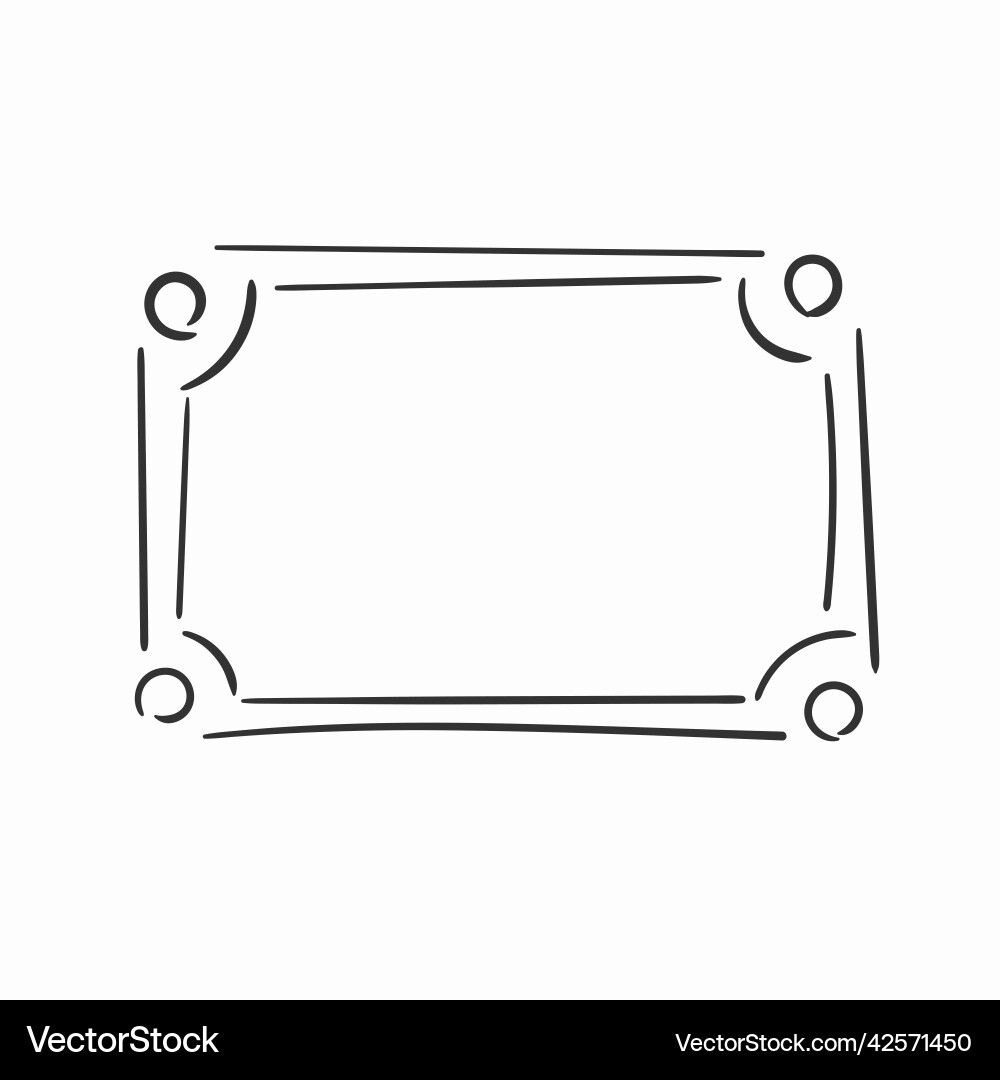 Hand Drawn Square Borders Royalty Free Vector Image