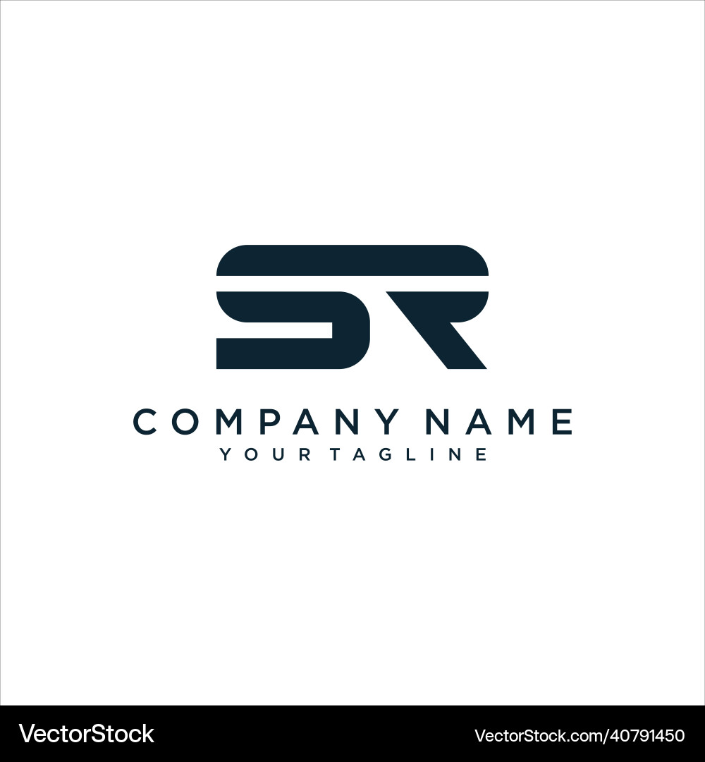 RS and SR Letter Monogram Logo Royalty Free Vector Image