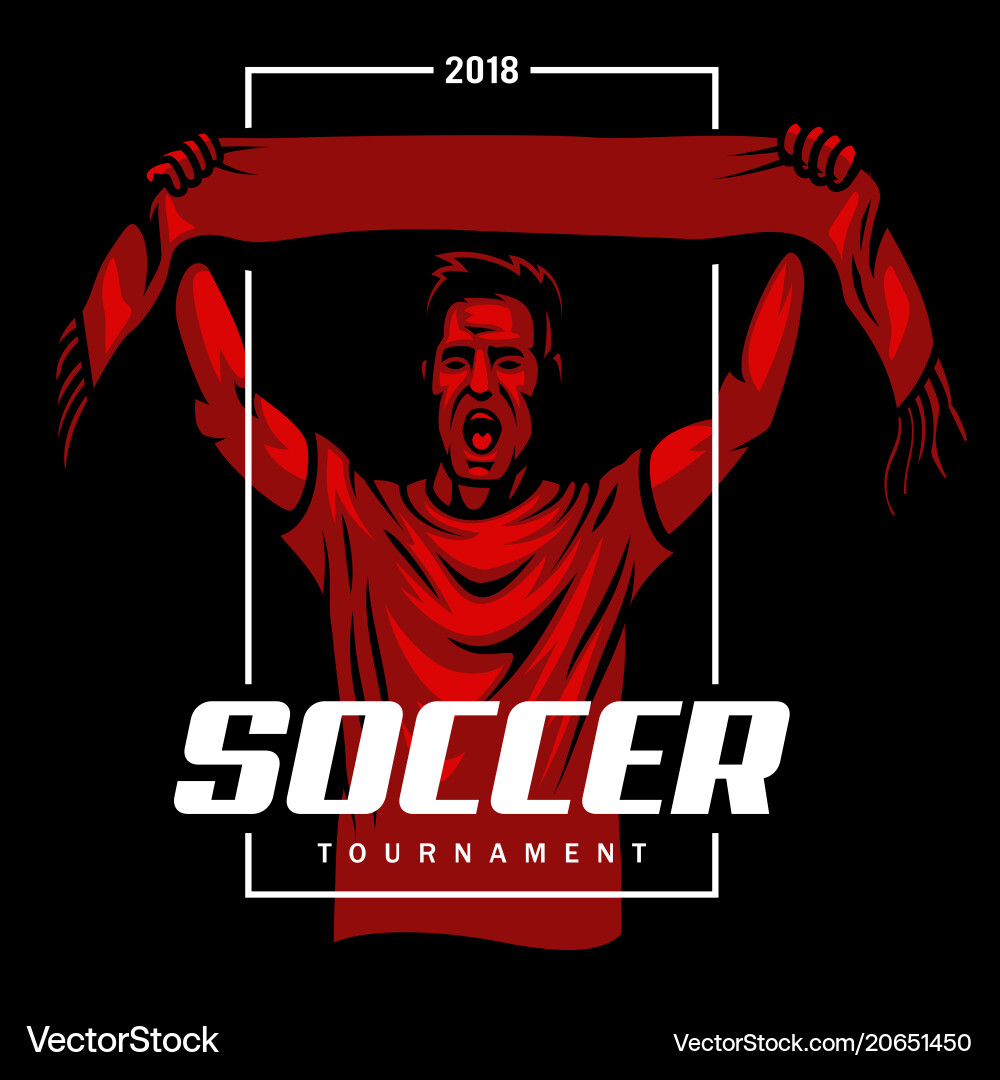 Soccer fan poster Royalty Free Vector Image - VectorStock