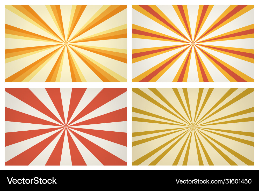 Sunburst stripes patterns Royalty Free Vector Image
