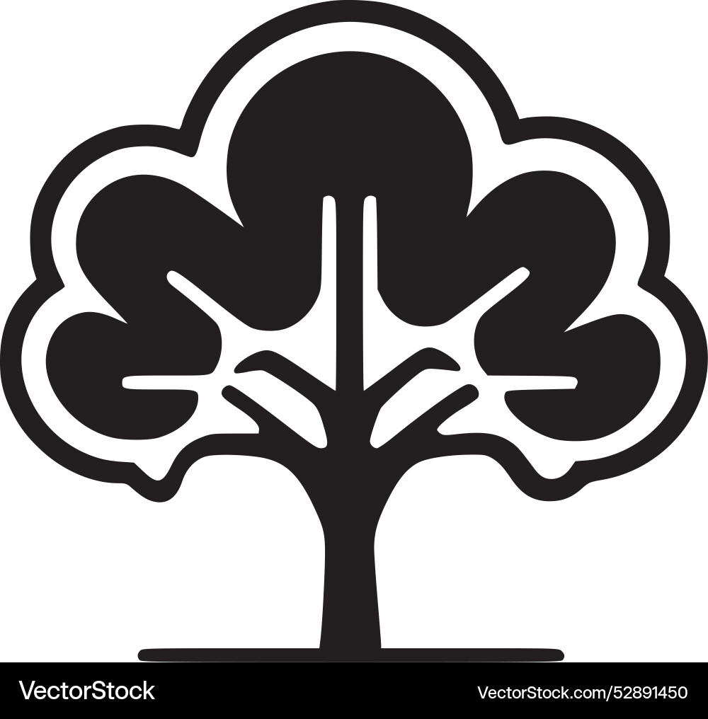 Tree - minimalist and simple silhouette Royalty Free Vector