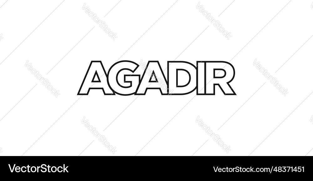 Agadir im morocco Emblem Design Features Vektorbild