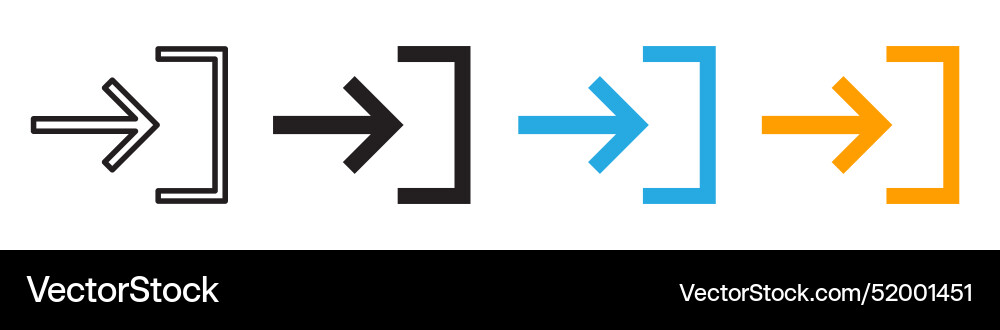 Directional right arrow icon indicating next step Vector Image