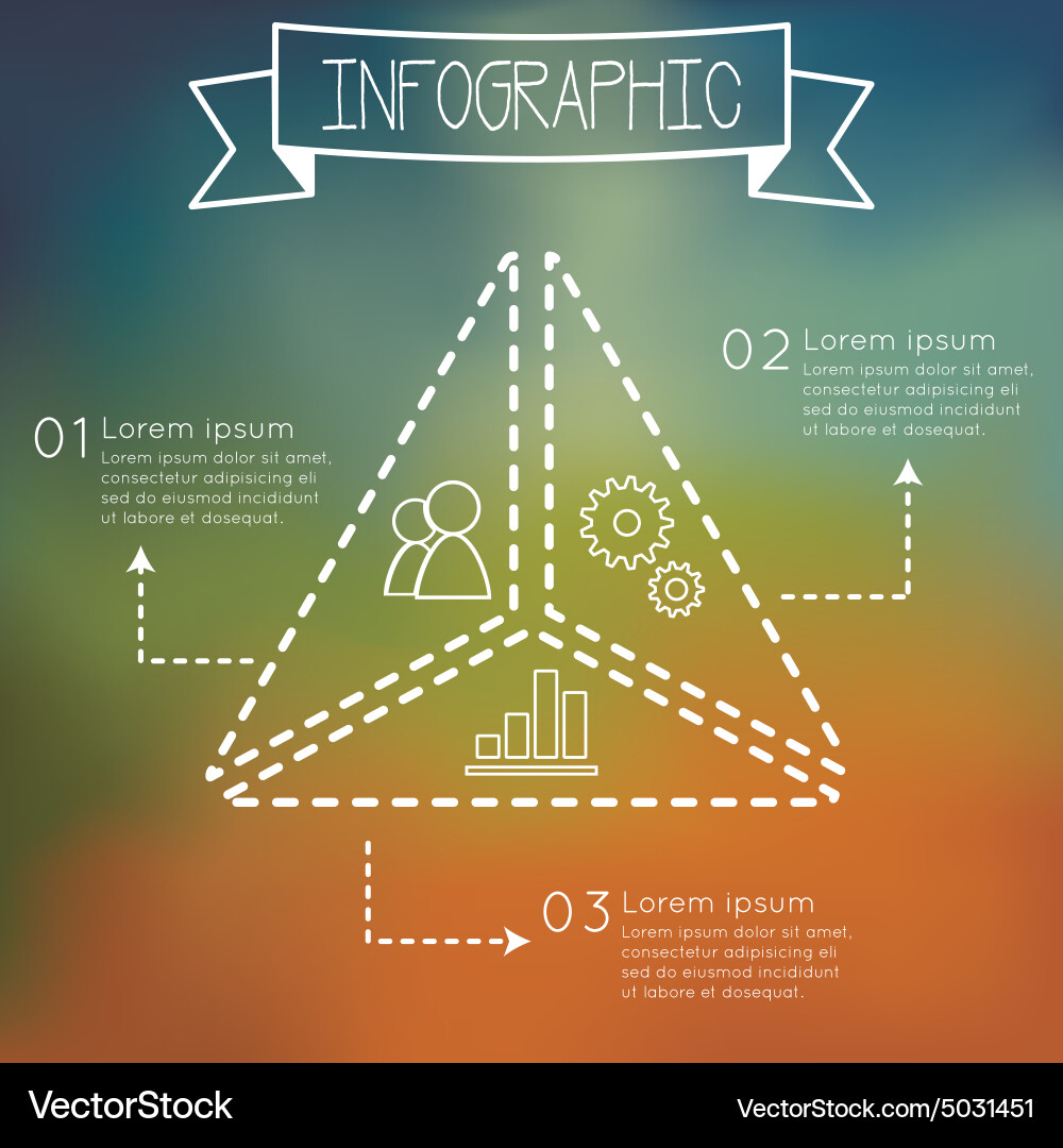 Modern infographic triangle shape Royalty Free Vector Image