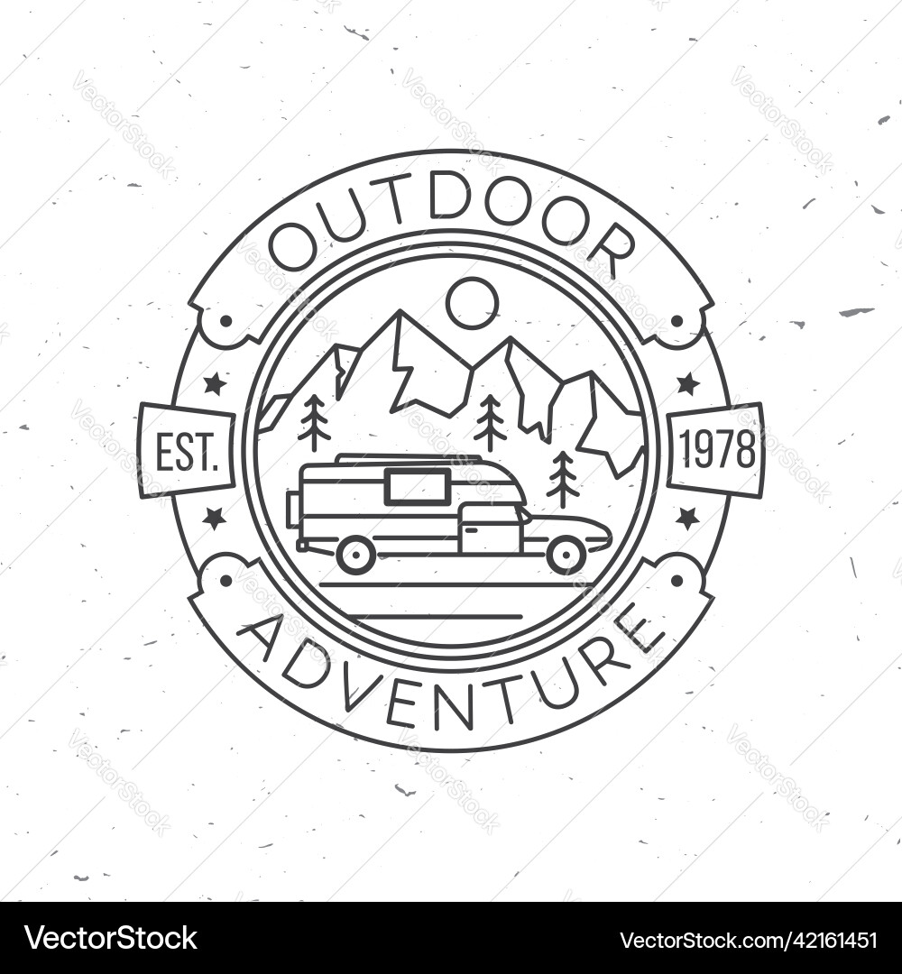 Outdoor adventure concept Royalty Free Vector Image