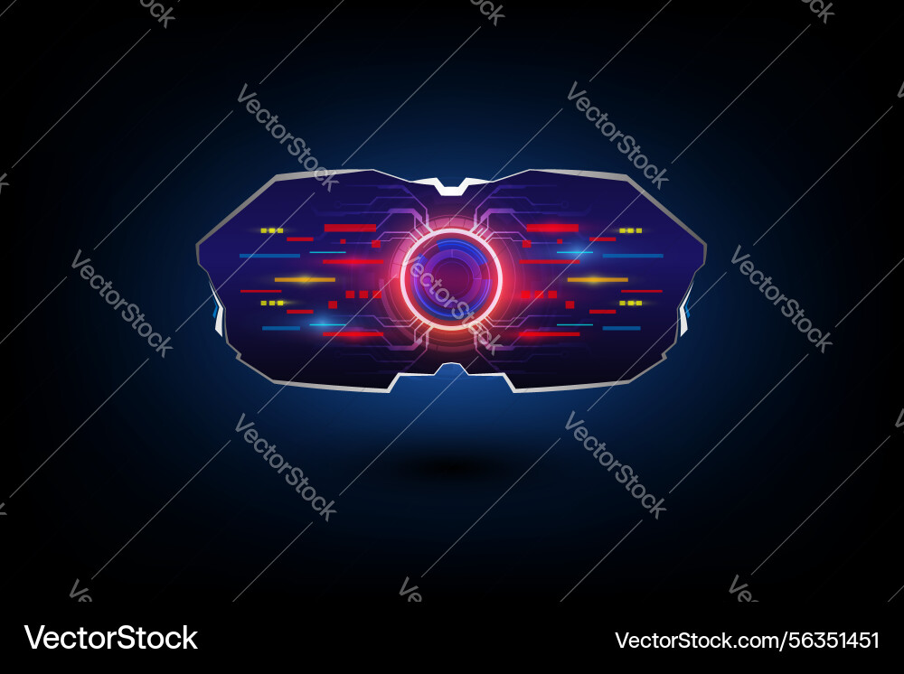 Virtual sci fi digital hud screen design Vector Image